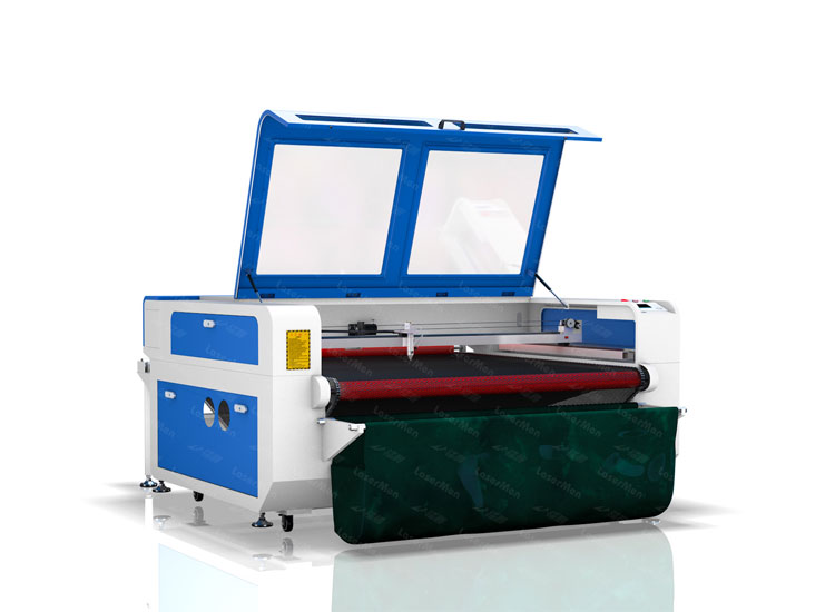Fabric laser cutting machine with auto feeding system - LaserMen CO2 ...