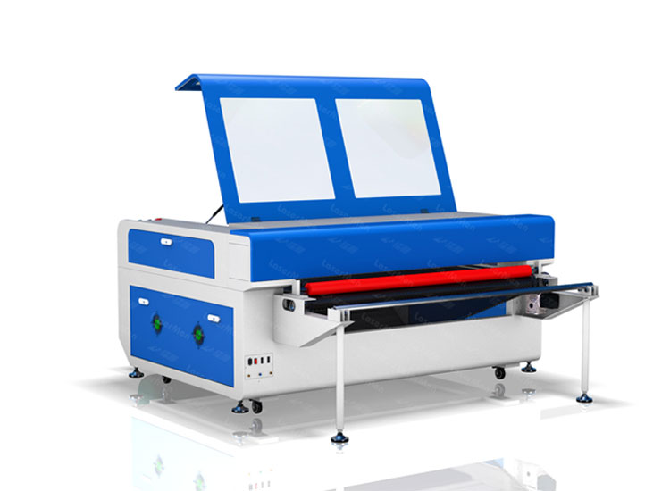 Fabric laser cutting machine with auto feeding system - LaserMen CO2 ...